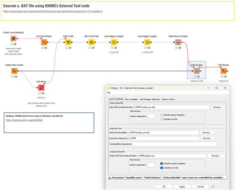 Execute Bat File From Locally Executed Knime Process Knime Analytics