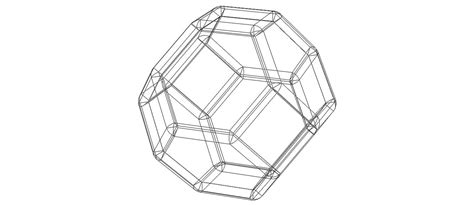 Wireframe Shape Truncated Octahedron 3d Model By Mranycad