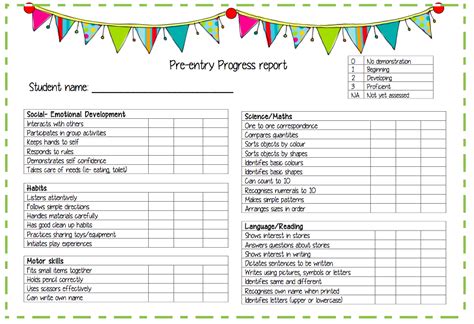 9 Preschool Progress Reports Ideas To Save Today Progress Report