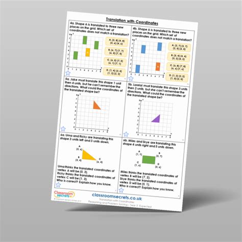 Year 5 Translation With Coordinates Reasoning And Problem Solving