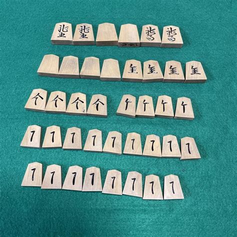 Ippei Tendo Shogi Pieces Hand Carved 20 Years Old Used Good Condition