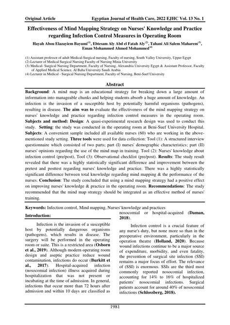 Pdf Effectiveness Of Mind Mapping Strategy On Nurses Knowledge And