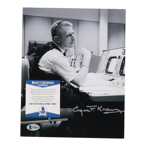 Eugene Kranz Signed Nasa 8x10 Photo Beckett Pristine Auction