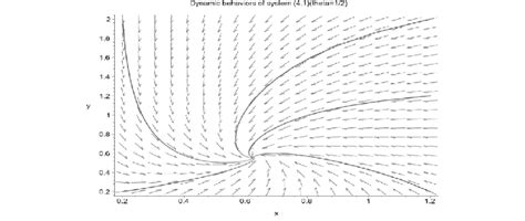 numeric simulations of system 4 1 with h ¼ 1 2 and m ¼ 2 3 the