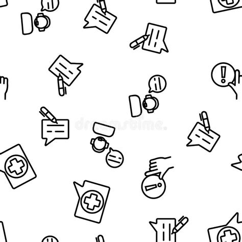 Advice Help Assistant Vector Seamless Pattern Stock Vector Illustration Of Earphones List