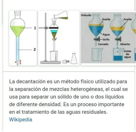Metodos De Separacion De Mezclas Decantacion Brainlylat