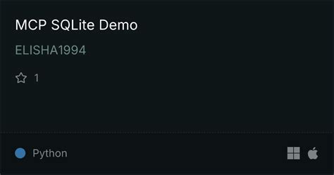 MCP SQLite Demo Glama