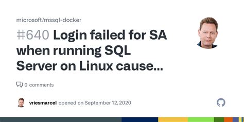 Login Failed For Sa When Running Sql Server On Linux Caused By Wrong