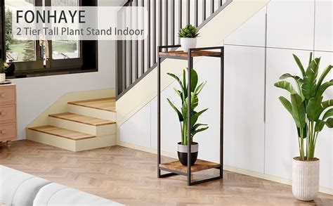 Fonhaye 34 Tall Plant Stand Indoor 2 Tier Modern Plant
