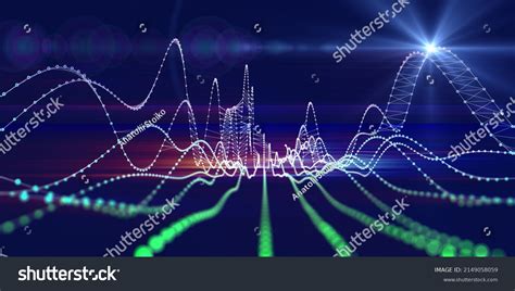 Abstract Technology Background Wireframe Graph Dotted Stock