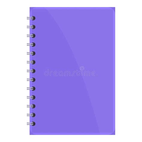 Closed Purple Notebook With Spiral Binding For Taking Notes Stock Illustration Illustration Of