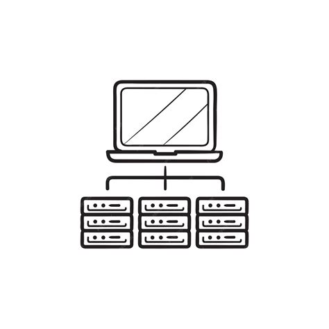 Premium Vector Servers And Computer Hand Drawn Outline Doodle Icon Global Network Hosting