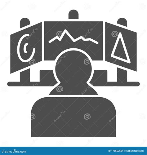 Game Developer Monitors Solid Icon Development Programmer Workplace