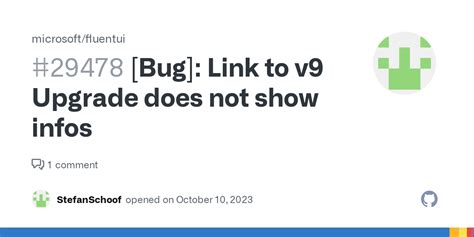 Bug Link To V9 Upgrade Does Not Show Infos · Issue 29478