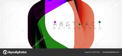 Minimal Abstract Background Color Overlapping Shapes On White With Shadow Lines Vector