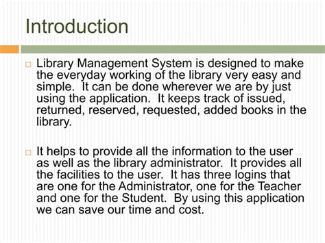 Library Management System Ppt