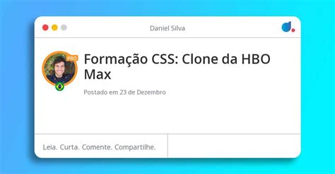 Formação Css Clone Da Hbo Max Daniel Silva Html Css Sass Dio