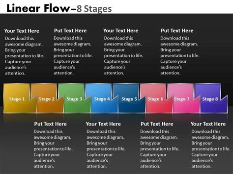 Linear Flow 8 Stages 25 PowerPoint Slide Clipart Example Of Great PPT Presentations PPT