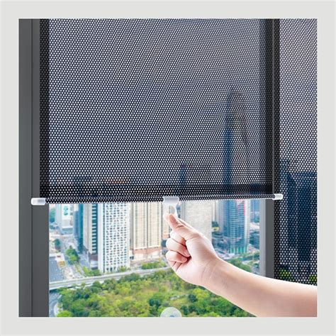 Suction Cup Roller Window Shades Blackout Curtain Punch