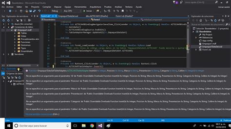 Visual Basic Ayuda Con Error En Una Base De Datos