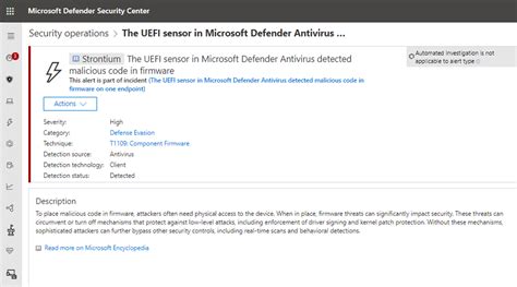 Firmware Uefi Scanning In Defender For Endpoint Microsoft Defender For Endpoint Microsoft