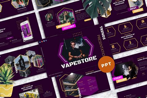 Vapestore Vape Vapor Powerpoint Templates By Yumnacreative TheHungryJPEG