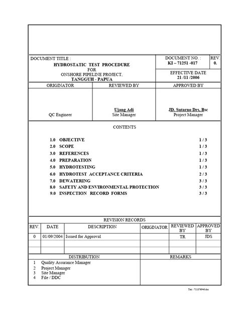 Hydrotest Rev 1 Pdf Leak Valve