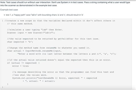 Solved Note Test Cases Should Run Without User Interaction Chegg