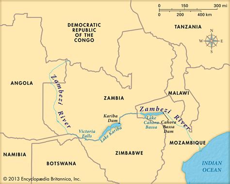 Safari Secrets Tracing The Zambezi River On A Map Of Africa