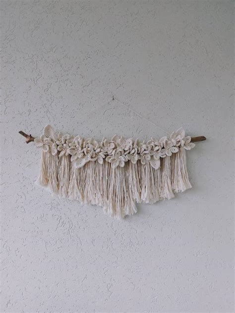 Квіткове декоративне настінне панно макраме — ціна 1290 грн у каталозі Панно Купити товари для