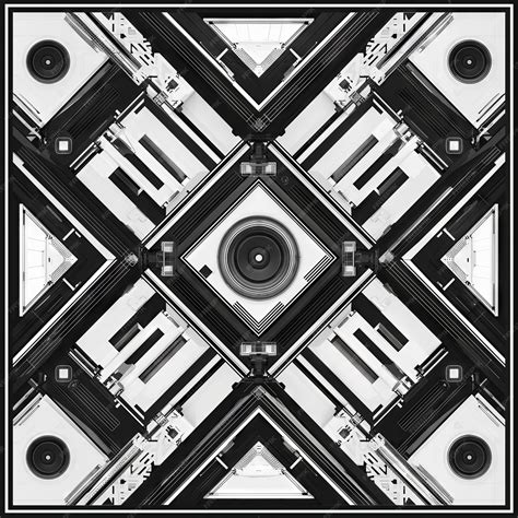 Premium Photo Geometric Symphony Monochromatic Patterns In Kaleidoscopic Vision
