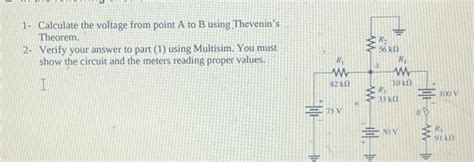 Solved Calculate The Voltage From Point A To B Using Chegg