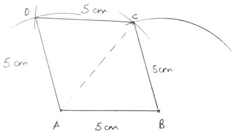 Using Ruler And Compasses Only Construct A Rhombus Abcd Knowledgeboat