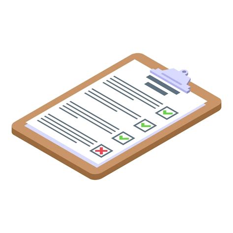 Premium Vector Clipboard Assignment Icon Isometric Of Clipboard
