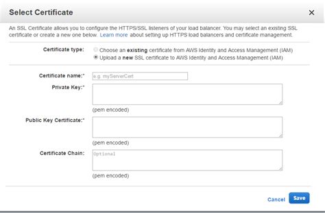 Amazon Web Services Aws Elb Ssl Returns The Private Key Did Not