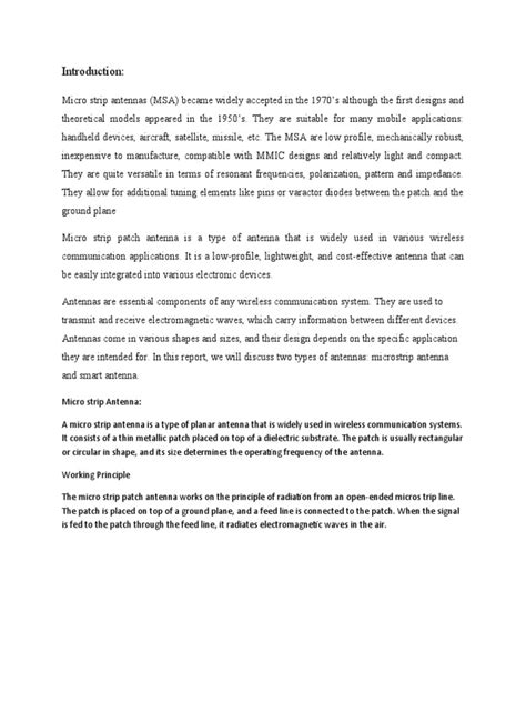 Microstrip And Smart Antenna Pdf Antenna Radio Information And
