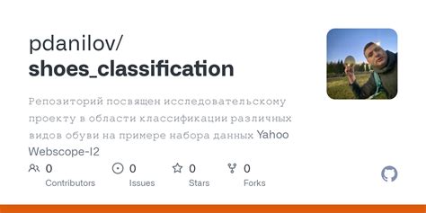 Github Pdanilovshoesclassification Репозиторий посвящен