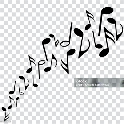 Music Notes Isolated Musical Background Vector Illustration Stock Illustration Download Image