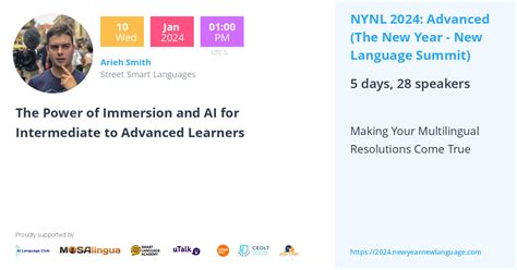 Arieh Smith Nynl 2024 Advanced The New Year New Language Summit