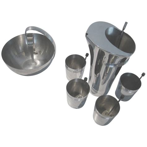 Walter Von Nessen And Russel Wright For Chase Machine Age Cocktail Set For Sale At 1stdibs