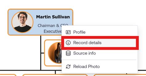 Detailed Record Editor Orgchart