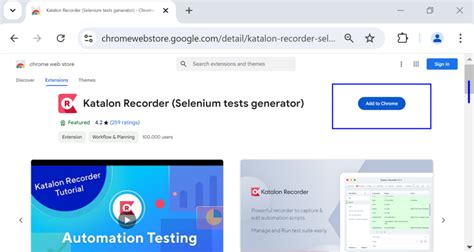 Install Katalon Recorder On Chrome Testingdocs