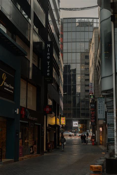 가로등 간판 거리 사진 건물 건축 고층 건물 골목 관광 글로벌 시티 금융지구 대한민국 도로 도시 거리