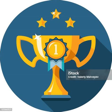 금상 트로피 컵 평편 아이콘크기 1에 대한 스톡 벡터 아트 및 기타 이미지 1 1위 2015년 Istock