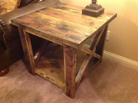 Rustic X End Table Ana White