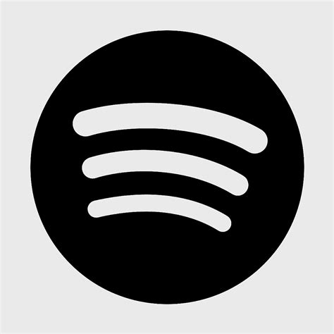 Spotify Logo Streaming Media Icon Black And White Music Symbol