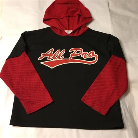 Voit Shirts And Tops 55black Red All Pro Shirt Whoodie Poshmark