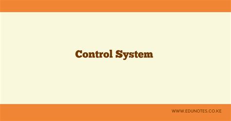 Control Systems EDU NOTES