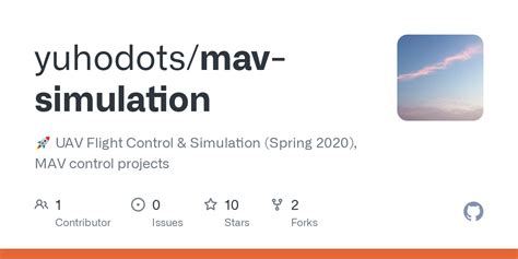 GitHub Yuhodots Mav Simulation UAV Flight Control Simulation Spring MAV Control