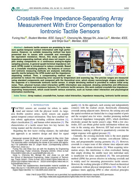 crosstalk free impedance separating array measurement with error